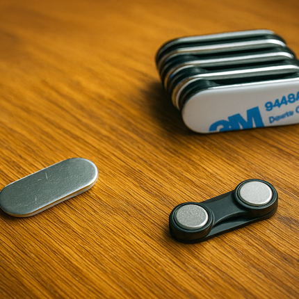 Magnetic Name Badge | Black Oval Magnet Badge ( 32mmx13mm)