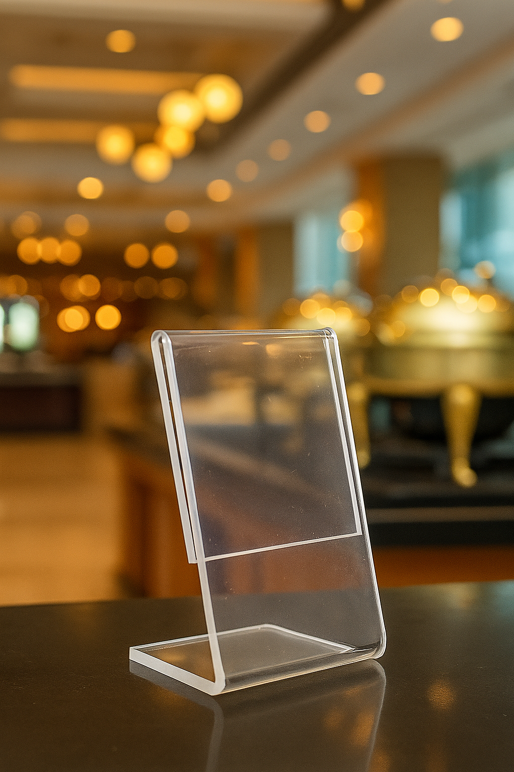 Acrylic Portrait Buffet Tag 7.5×11 cm | Price Display